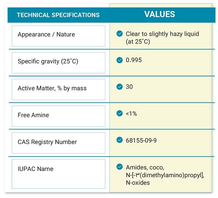 Cocamidopropylamine Oxide - فرتاک لوتوس | Fartak lotus